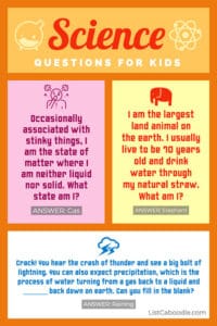 Science Riddles For Kids (With Questions And Answers) | ListCaboodle